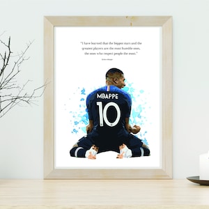 Mbappe Football World Cup Printable Poster Motivational Quote Fathers ...