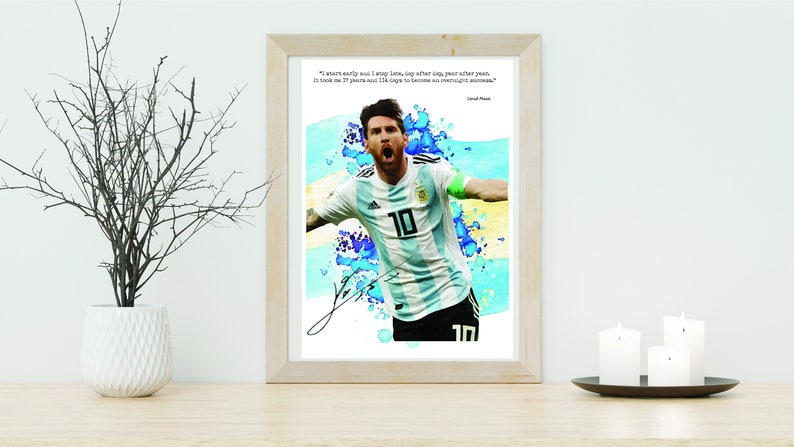 Lionel Messi Soccer Printable Poster Motivational Quote - Etsy