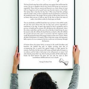 Tribute to the Dog George Graham Vest Speech Eulogy Print Wall Art ...