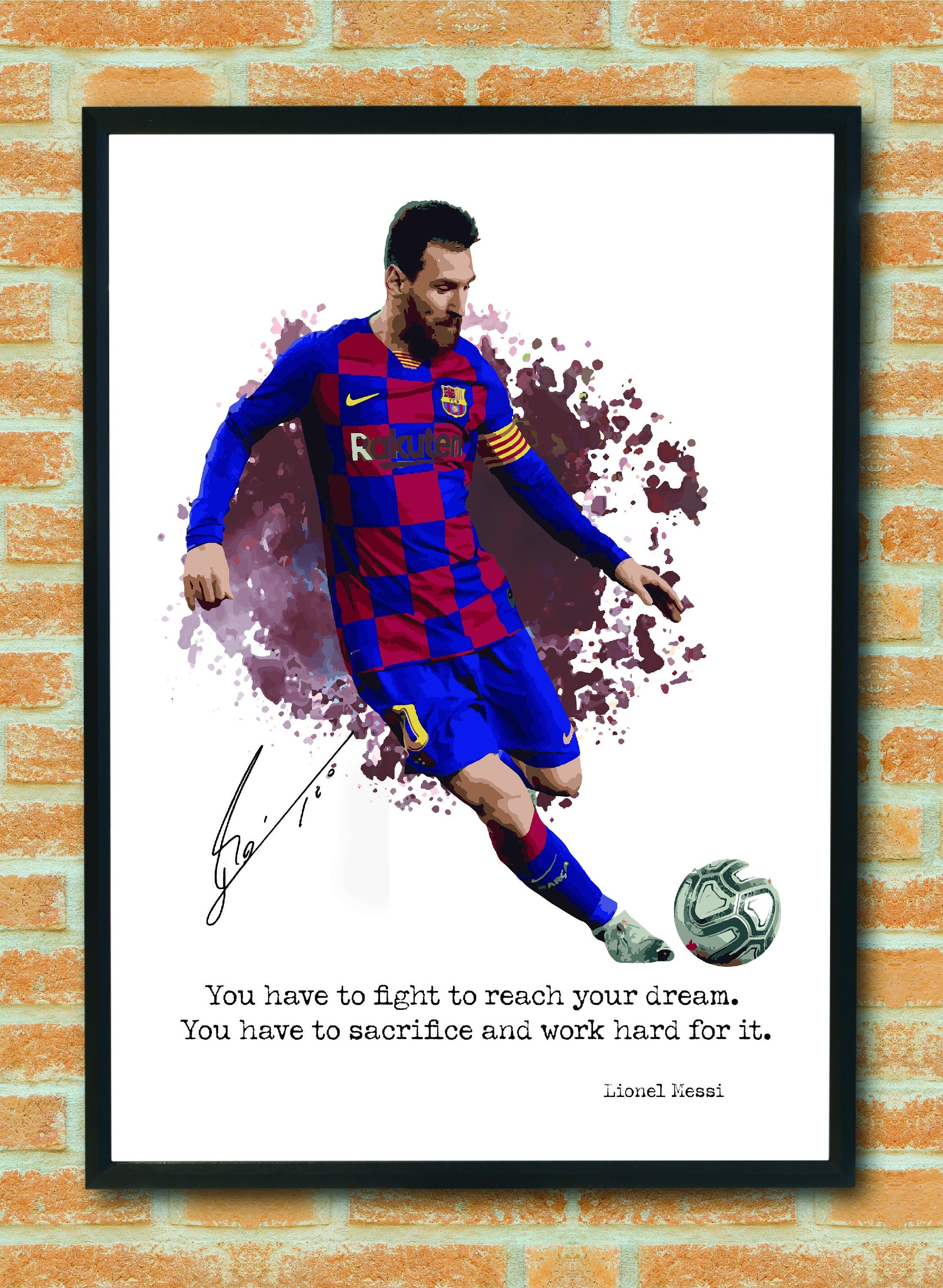 Lionel Messi Soccer Printable Poster Motivational Quote - Etsy Australia