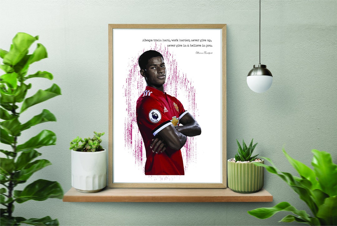 Marcus Rashford Printable Digital Poster Motivational Soccer Football ...