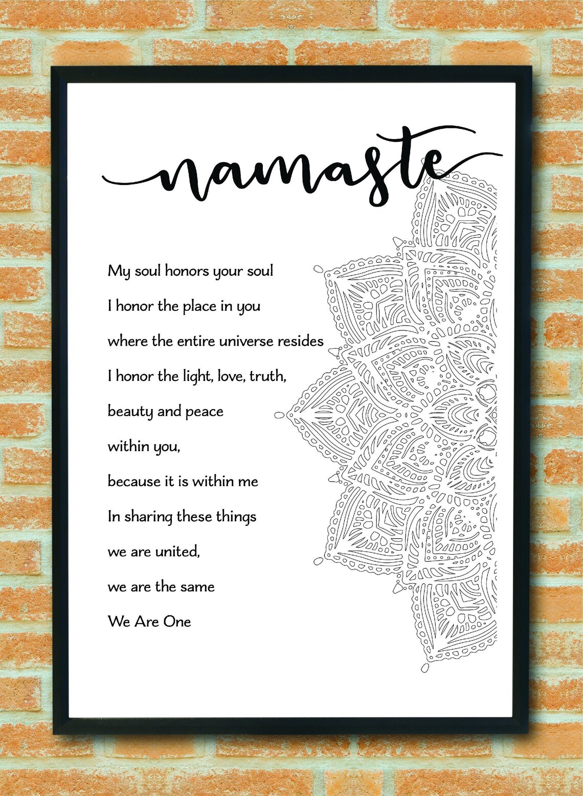 Namaste Printable Namaste Sign Printable Yoga Poster - Etsy