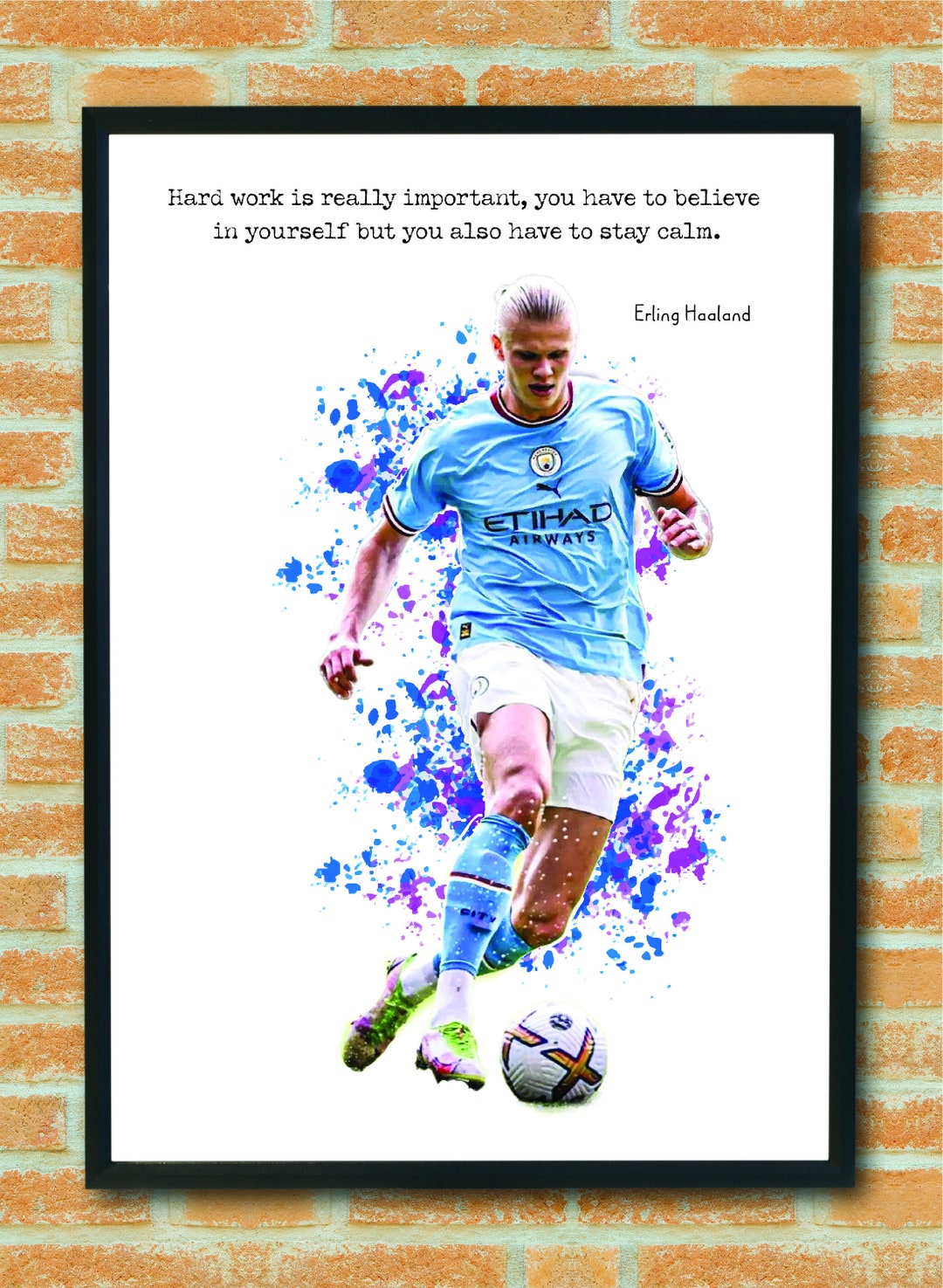Erling Haaland Soccer Football Printable Poster - Etsy