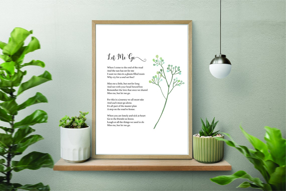 Miss Me but Let Me Go by Christina Rossetti Poem Strength - Etsy Canada