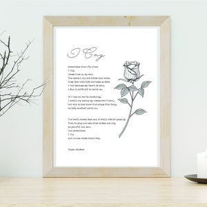 I Cry by Tupac Shakur Emotional Poem Poetry Tupac Digital Poem Quote ...