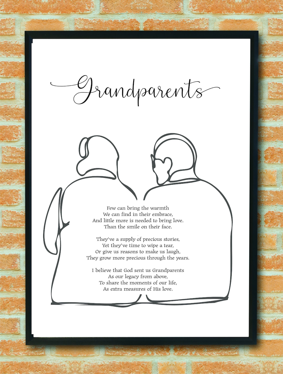Grandparent Poem Grandparents Day Grandmother Grandfather - Etsy Australia