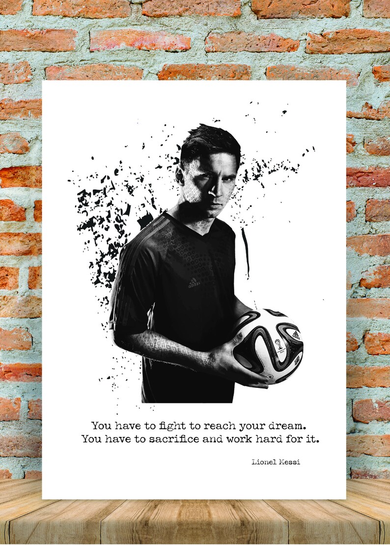 Lionel Messi Soccer Printable Poster Motivational Quote - Etsy Australia