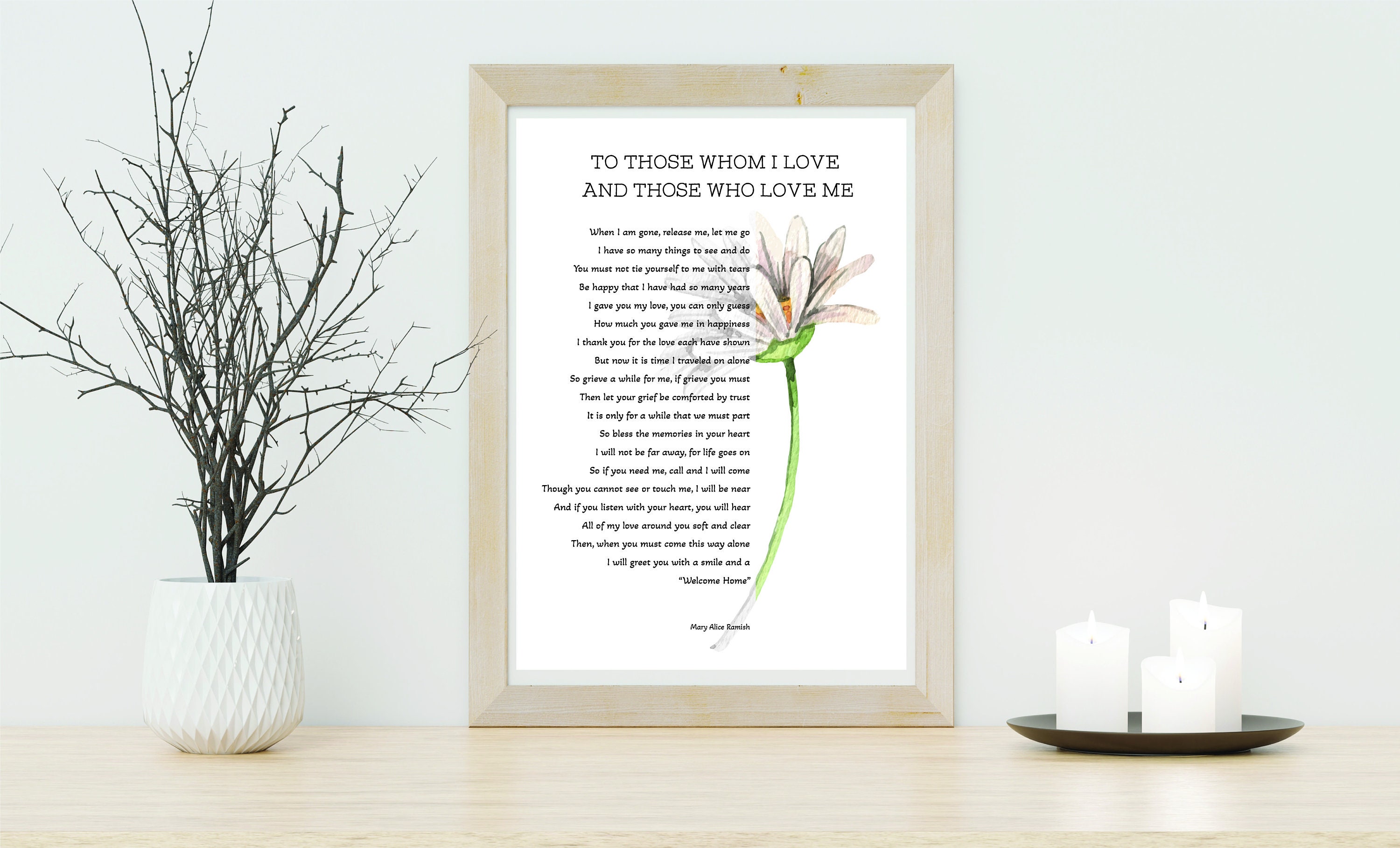 To Those Whom I Love & Love Me Funeral Poem Memorial Gift - Etsy To Those Whom I Love & Love Me Funeral Poem Memorial Gift - Etsy