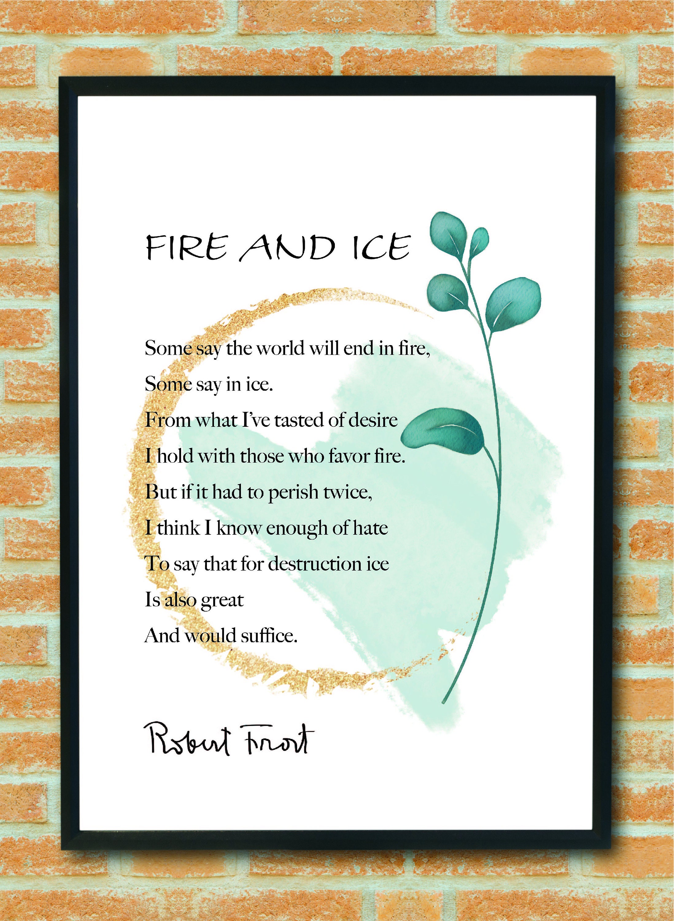 Robert Frost Poems Fire And Ice