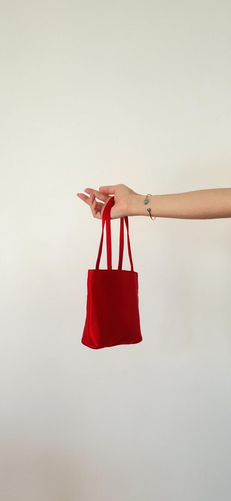 Retro Mini Silk Bag Red Vintage Handbag - Etsy