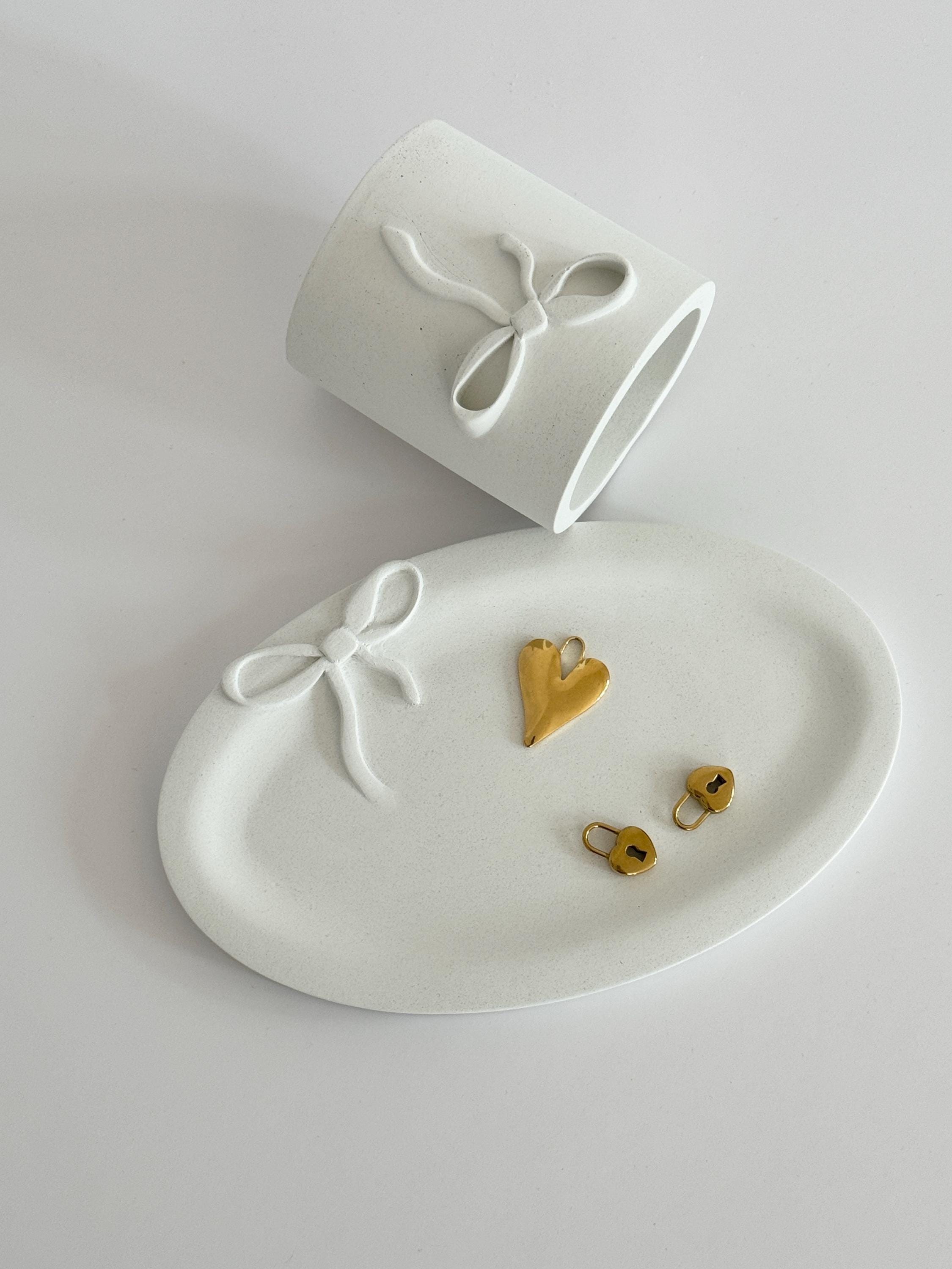 Bow Tray for Jewellery Storage Vanity Tray Gift Handmade Oval - Etsy