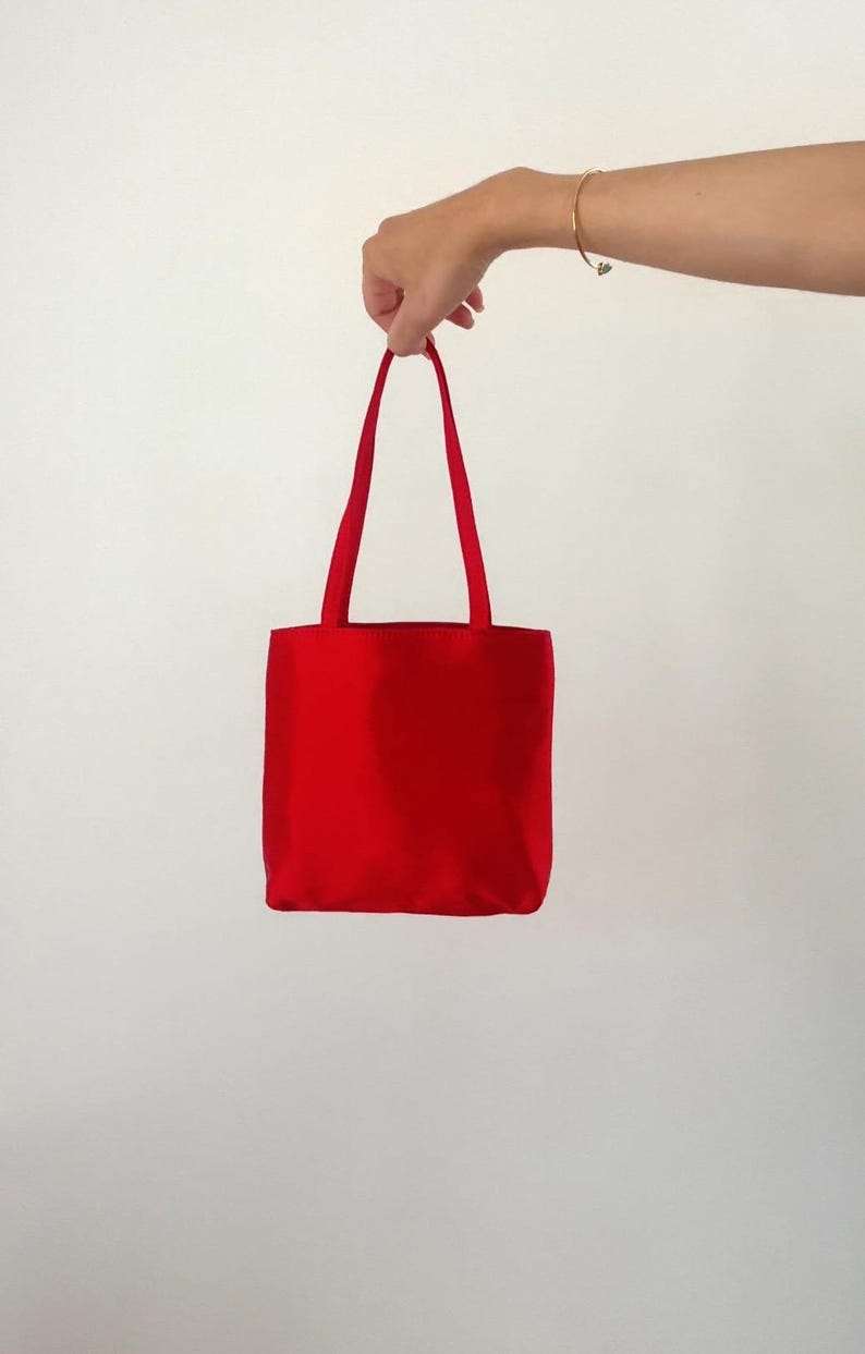 Retro Mini Silk Bag Red Vintage Handbag - Etsy