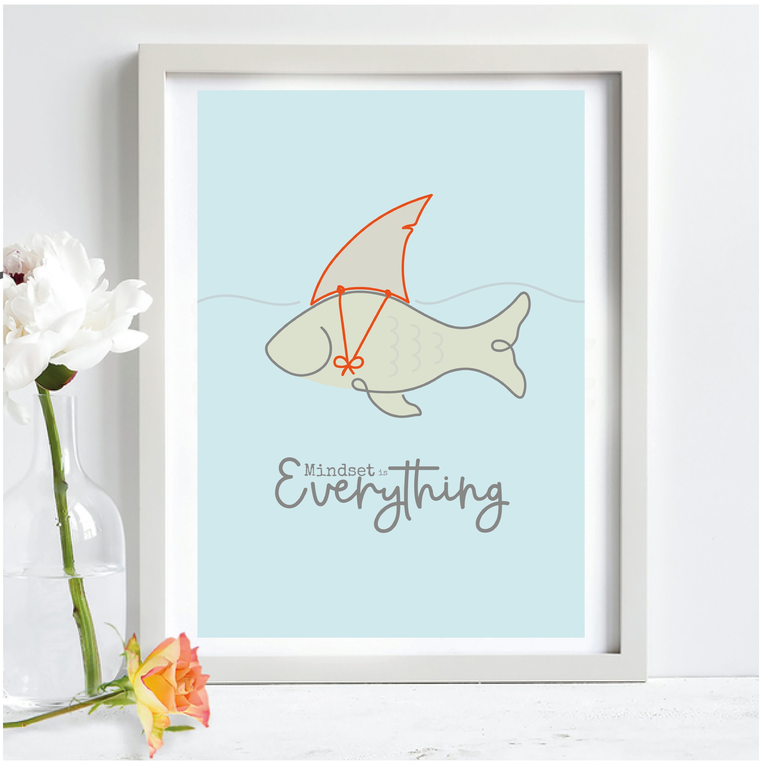 Mindset is Everything, Goldfish, Shark - Motivational, Well Being ...