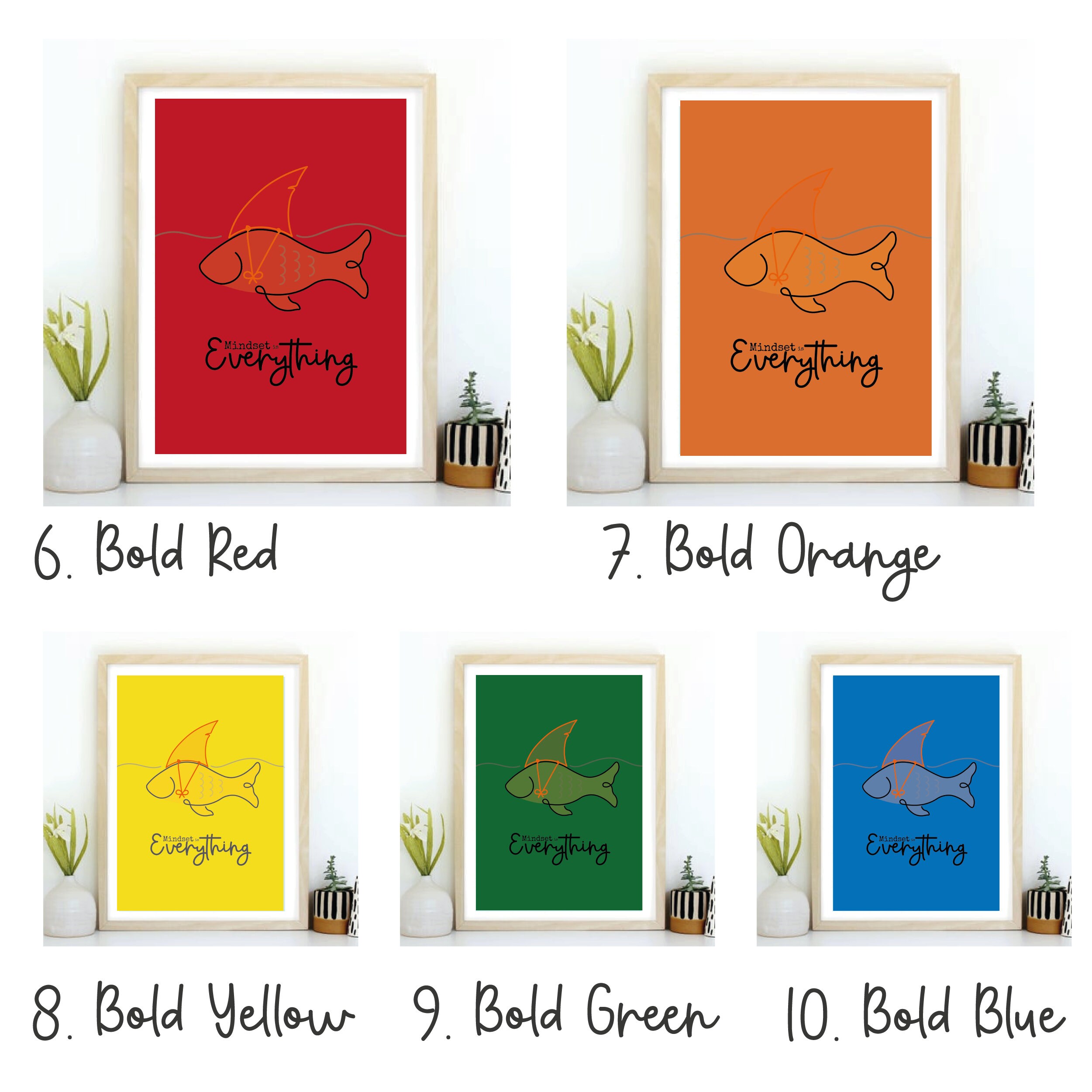 Mindset is Everything, Goldfish, Shark - Motivational, Well Being ...