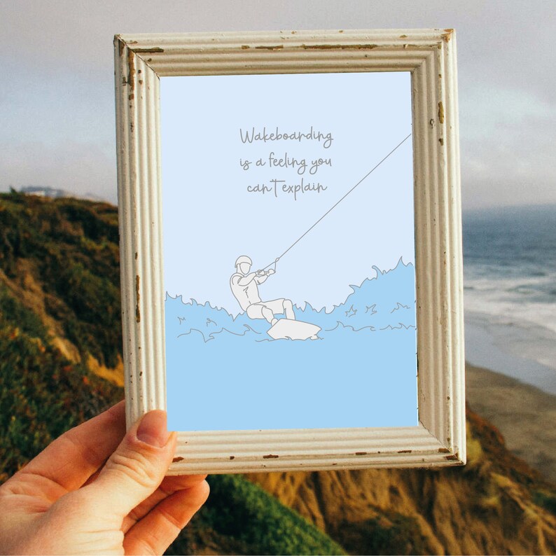 Wakeboarding Poster - Wakeboard, Wake Life, Wave, Water Sport A3/A4/A5 ...