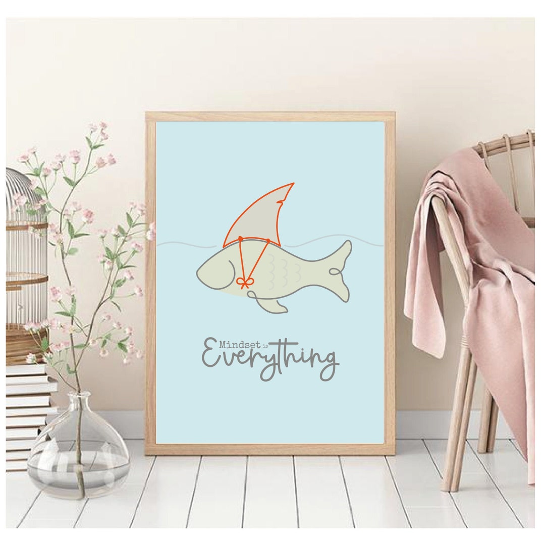 Mindset is Everything, Goldfish, Shark - Motivational, Well Being ...