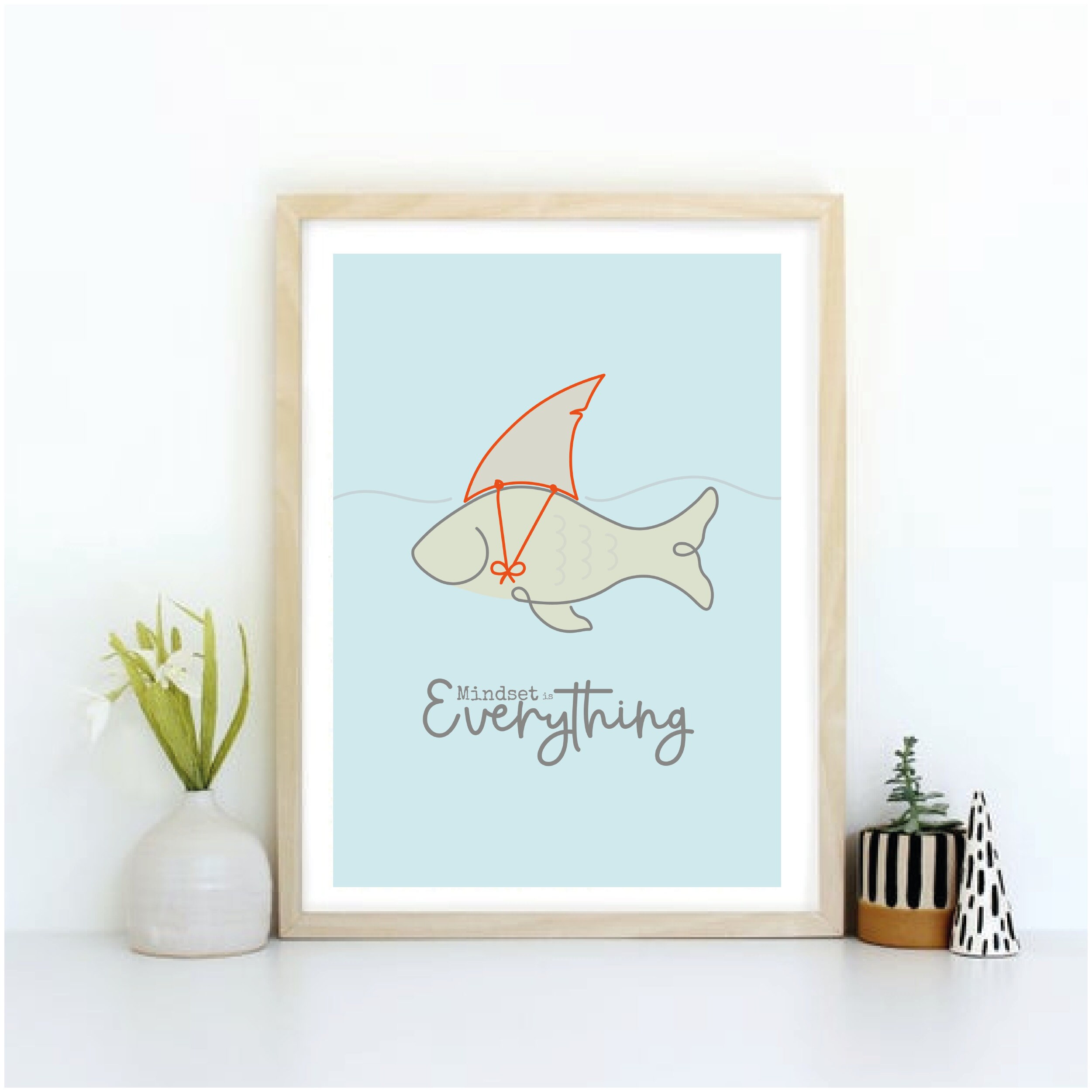 Mindset is Everything, Goldfish, Shark - Motivational, Well Being ...