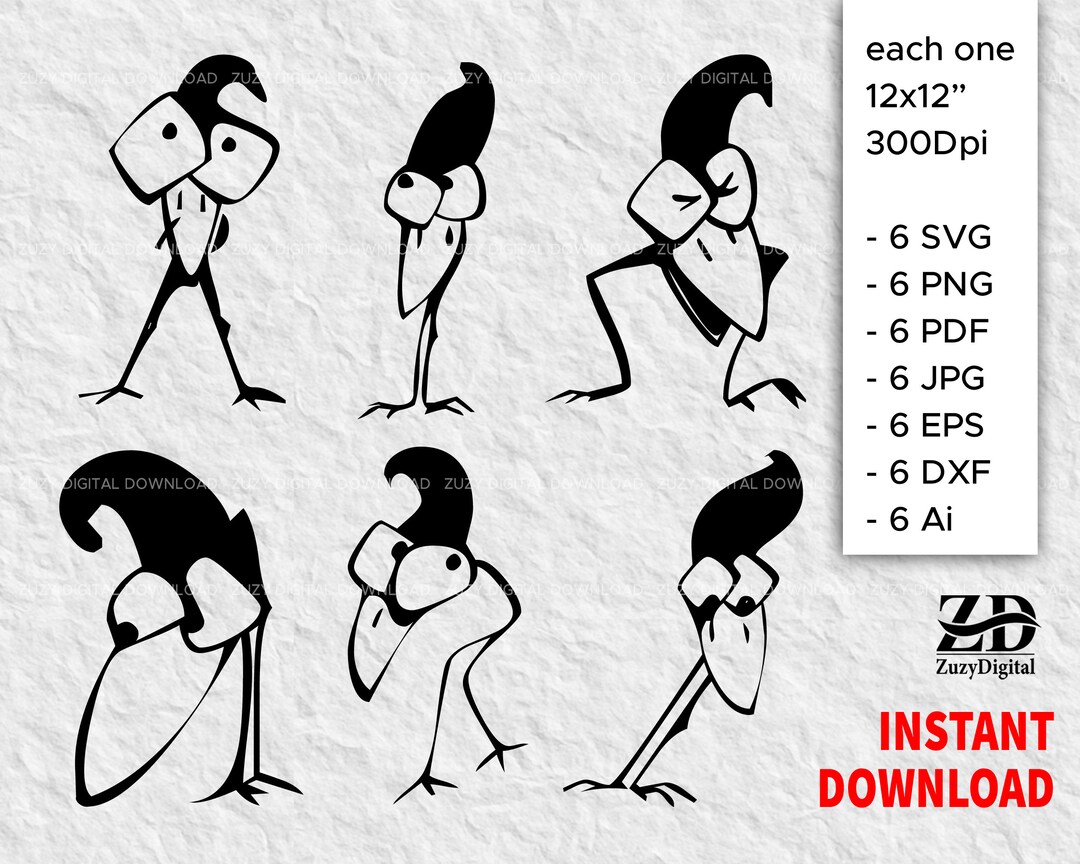 8 Different Stick Bird Svg Files - Stick Bird Png Clip Art - Stick Bird ...