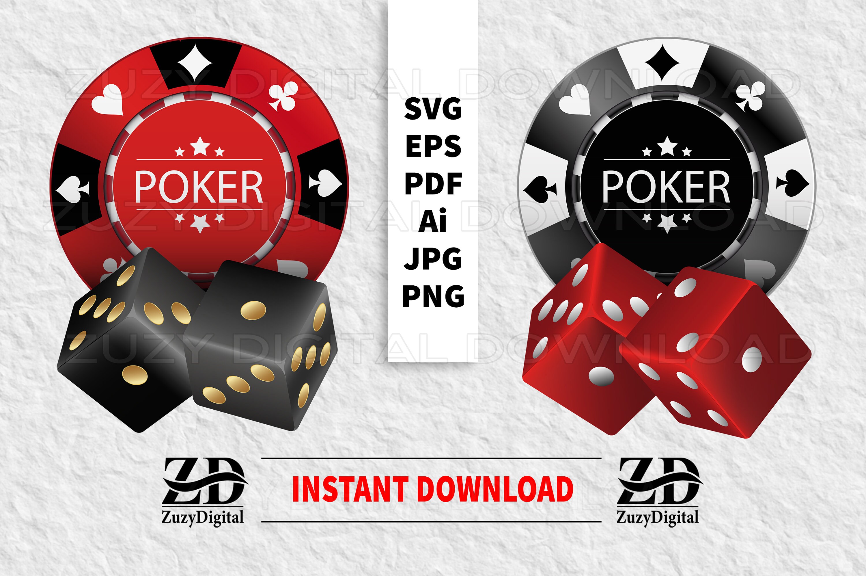 Transparent Background, Red Poker Chip, Black Dice, Black Poker Chip ...