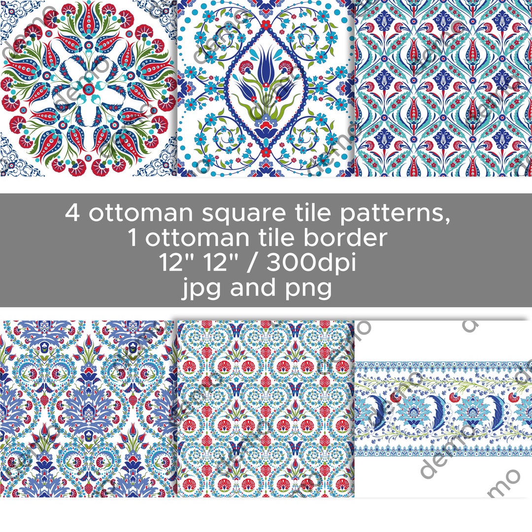 6 Tile Patterns Inspired by Ottoman Tile Motifs It is My Own Design ...