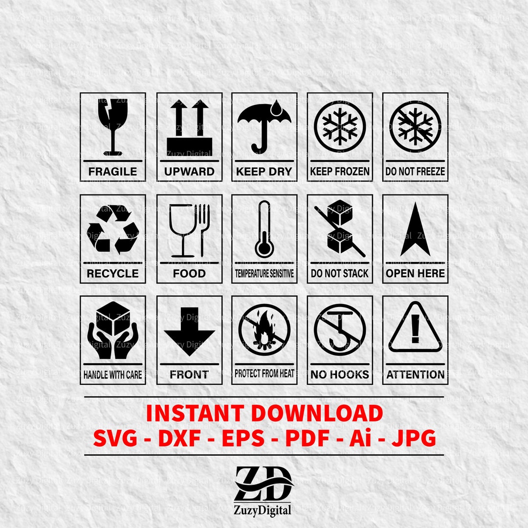 Transportation Warning Label. Svg / Eps / Jpg / Dxf / Ai / Pdf - Etsy