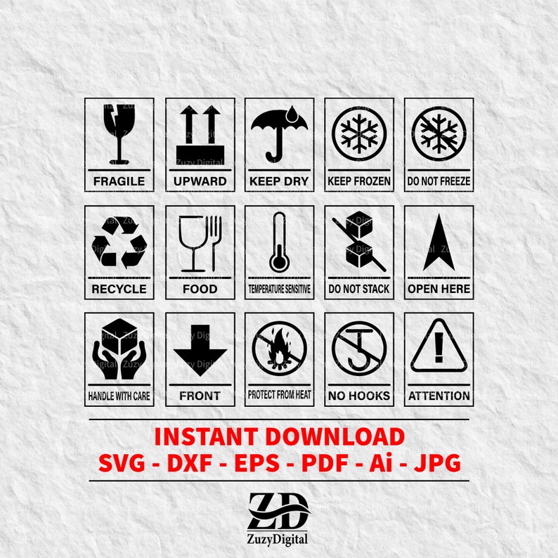 Transportation Warning Label. Svg / Eps / Jpg / Dxf / Ai / Pdf - Etsy