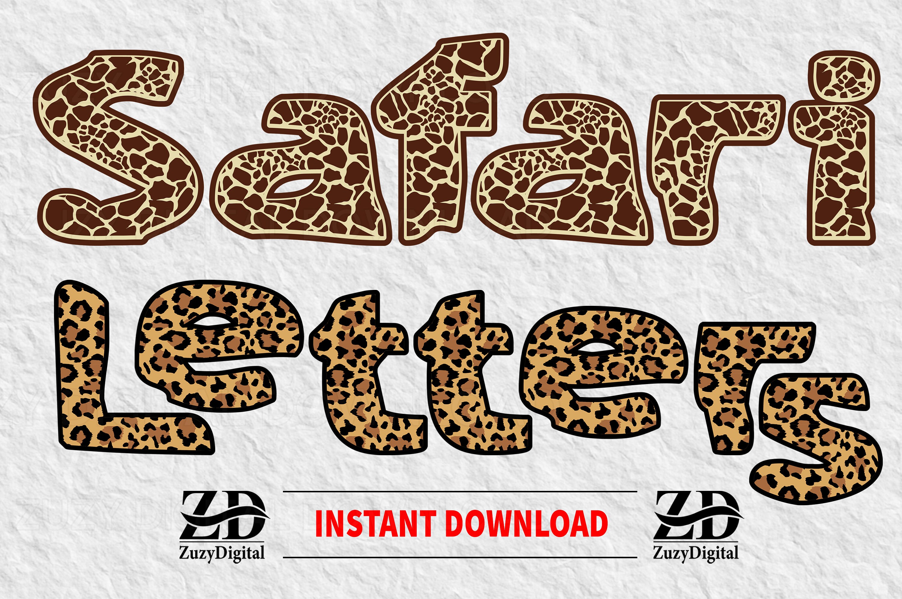 Safari Letter, Leopard Print Letter, Leopard Print Alphabet, Leopard ...
