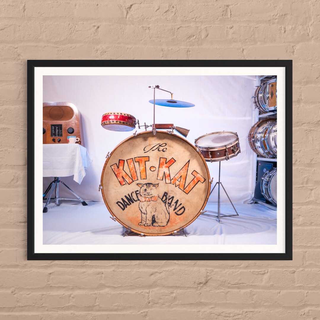 Vintage Drum Kit Kit Kat Dance Band Music Print - Etsy