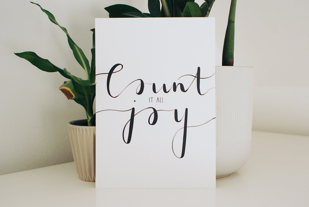 Count It All Joy A5 Bible Verse Print - Etsy