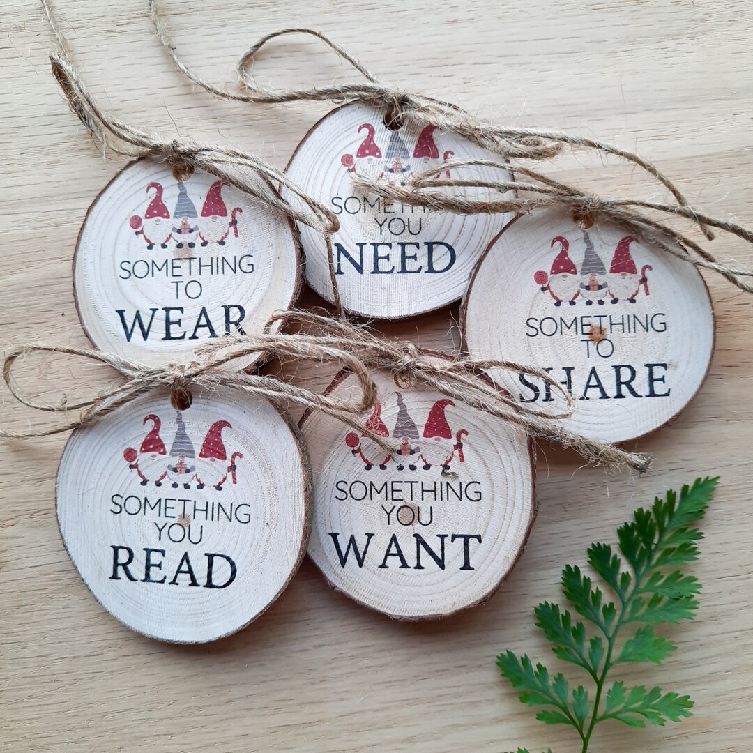 Christmas Gift Tags Tree Slice Something You Need Tags Gift - Etsy
