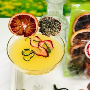 Dried Fruit Cocktail Garnish: Dragon Fruit, Blood Orange, Jalapeno - Etsy