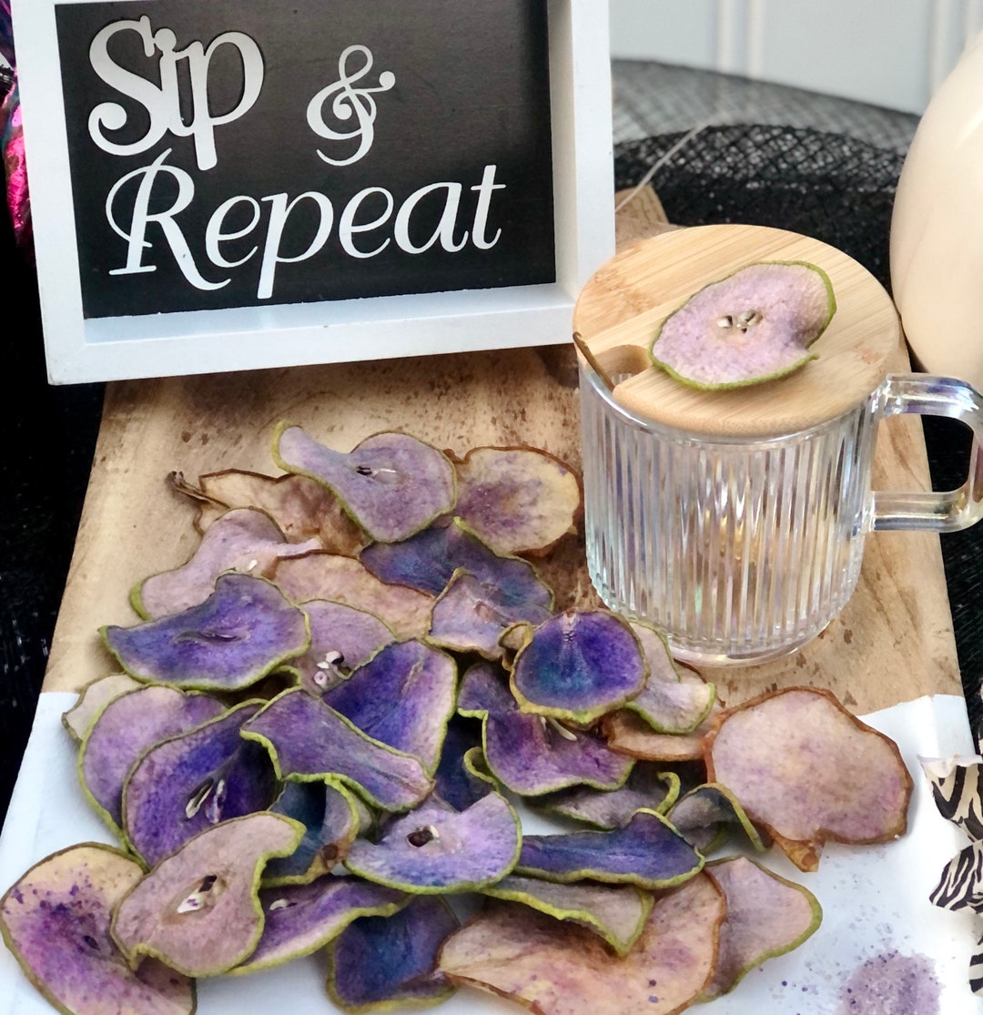 Dehydrated Purple Pear Slices: Cocktail Garnish, Tea Infusion - Etsy