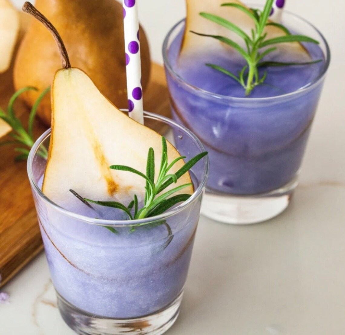 Dehydrated Purple Pear Slices: Cocktail Garnish, Tea Infusion - Etsy