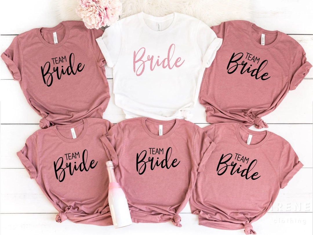 Team Bride Shirts, Bride Shirt, Bachelorette Party Shirts, Bridesmaid ...