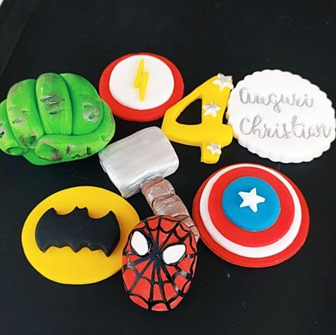 Marvel/dc Comics Cupcake Topper Kit to Decorate Your Cookies or Cakes ...