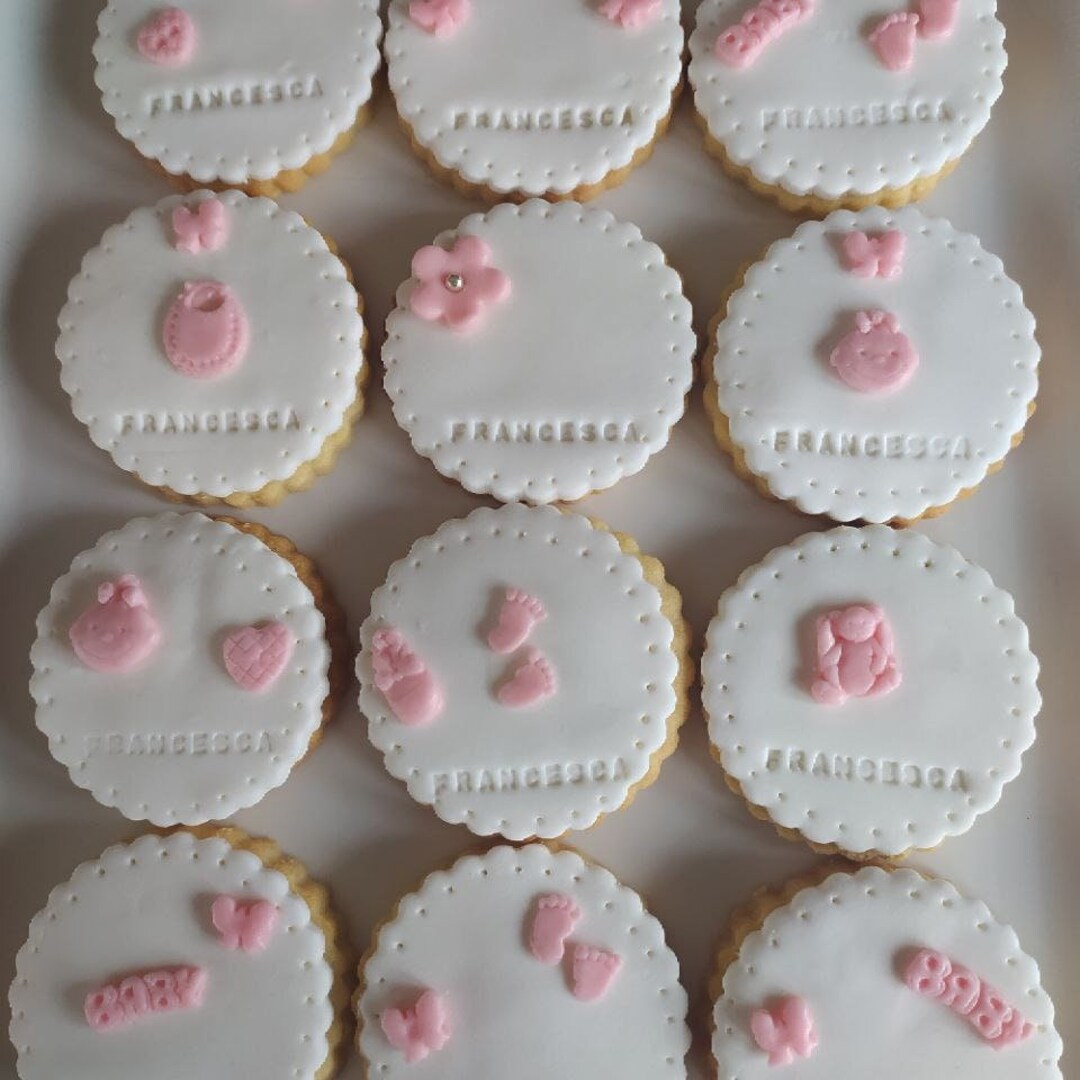 Birth Cookies Cake Topper Decorations in Sugar Paste - Etsy