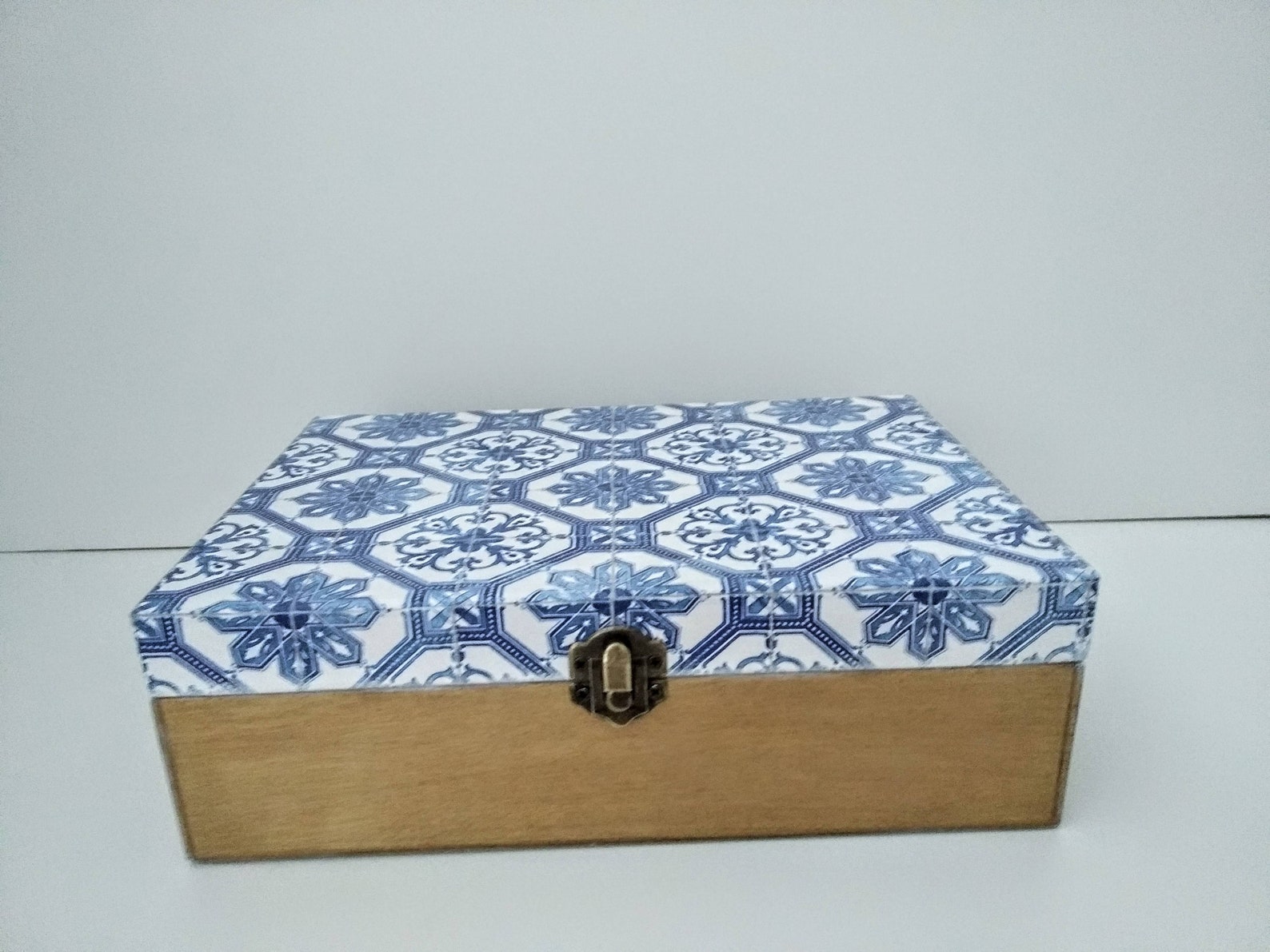 Wooden Blue Box for Teabox Holder for Teabig Tea Bag Storage - Etsy