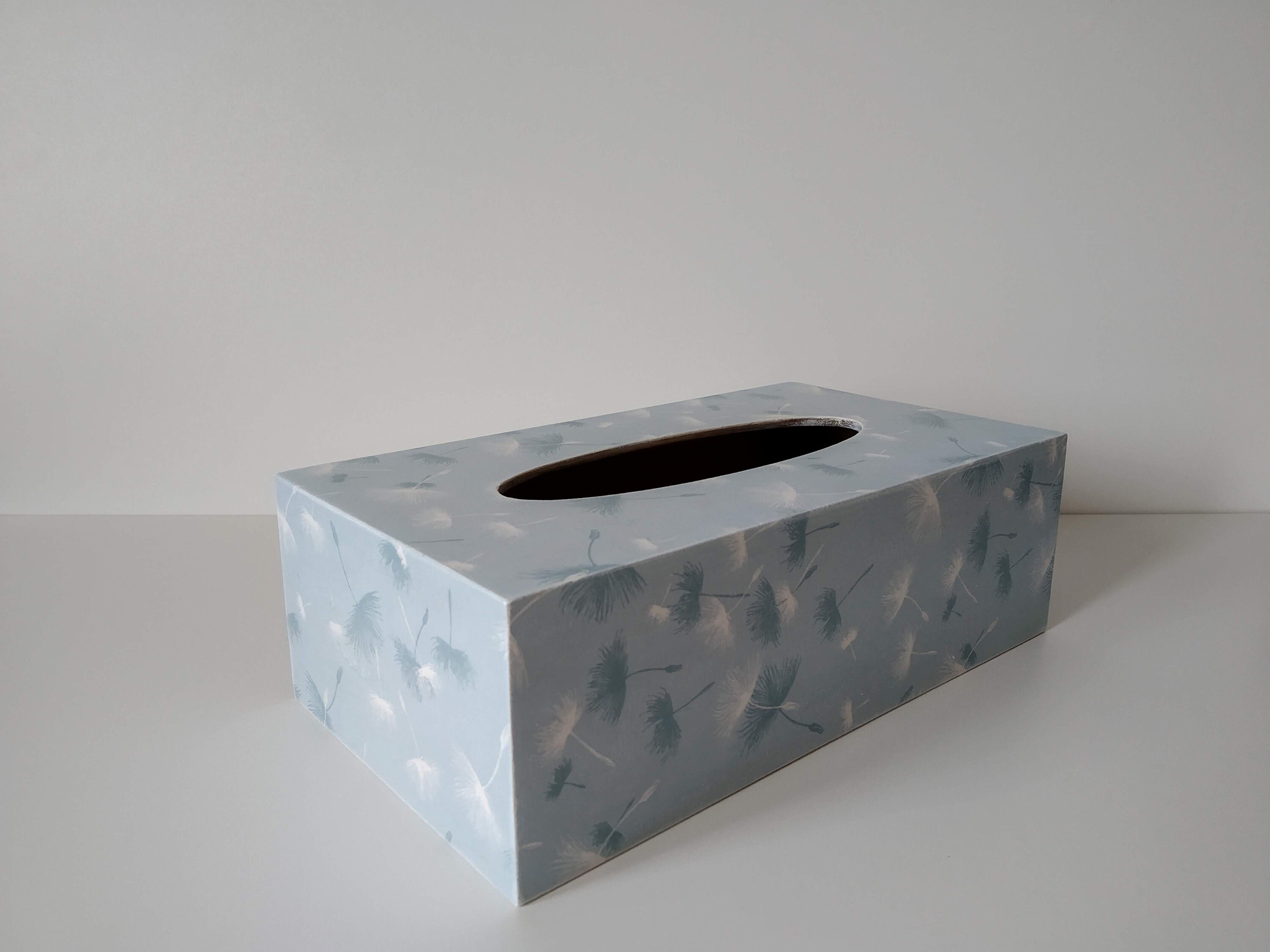 Tissue box cover rectangular sky blue for Bathroomnapkin | Etsy