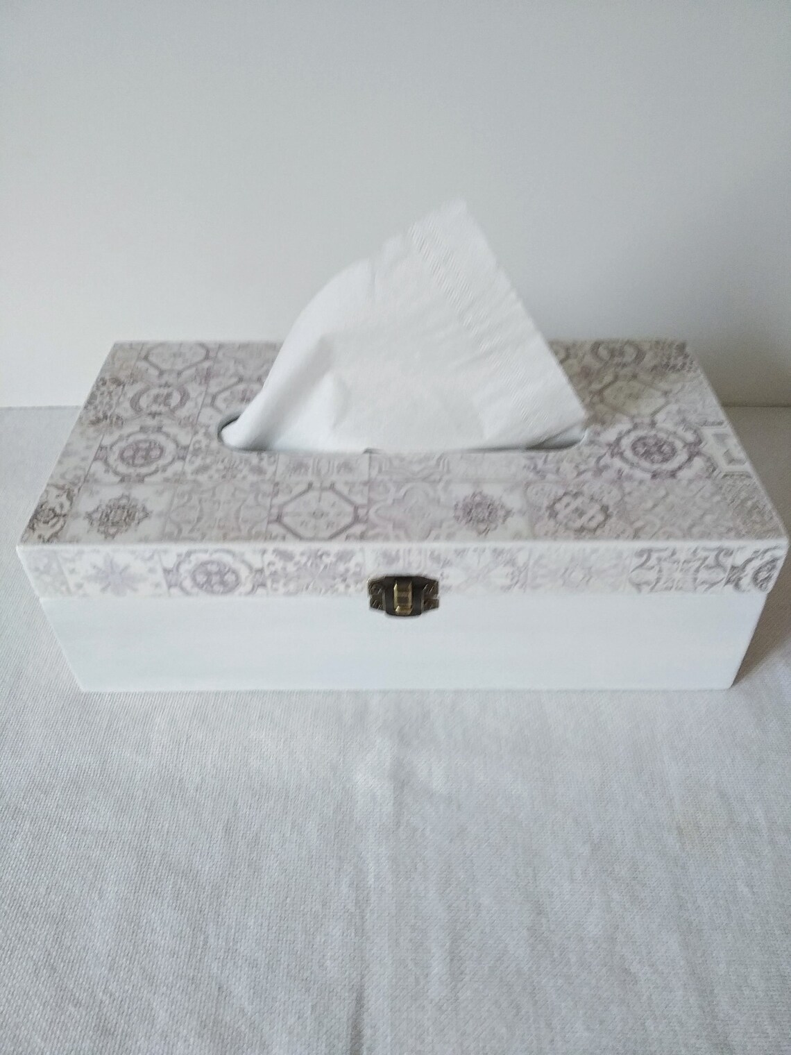 Tissue box cover rectangulargray rectangular kleenex box for | Etsy