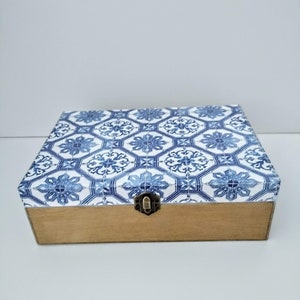 Wooden Blue Box for Teabox Holder for Teabig Tea Bag Storage - Etsy