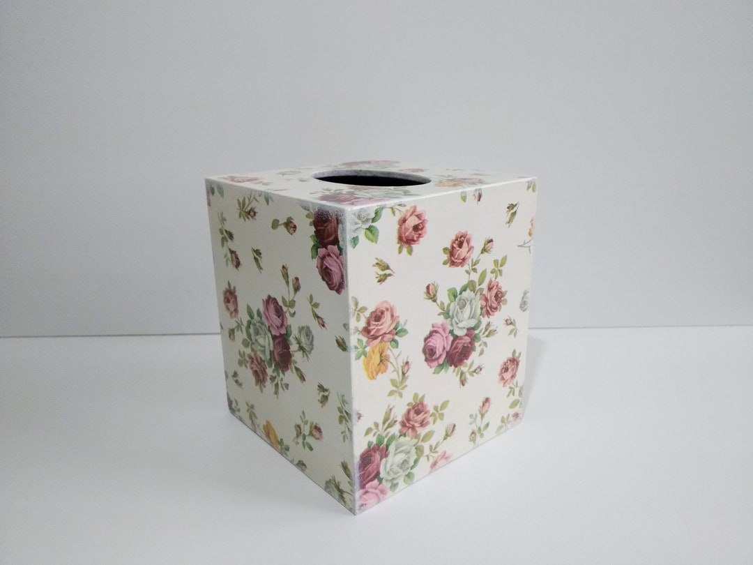 Tissue Box Holder Square With Flowers for Kitchen,bathroom Accessories ...