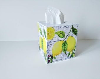 Lemon Tissue Box Cover - Etsy
