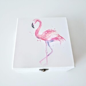 Jewelry Boxbox Pink Flamingo flamingo Decorwhite Box - Etsy