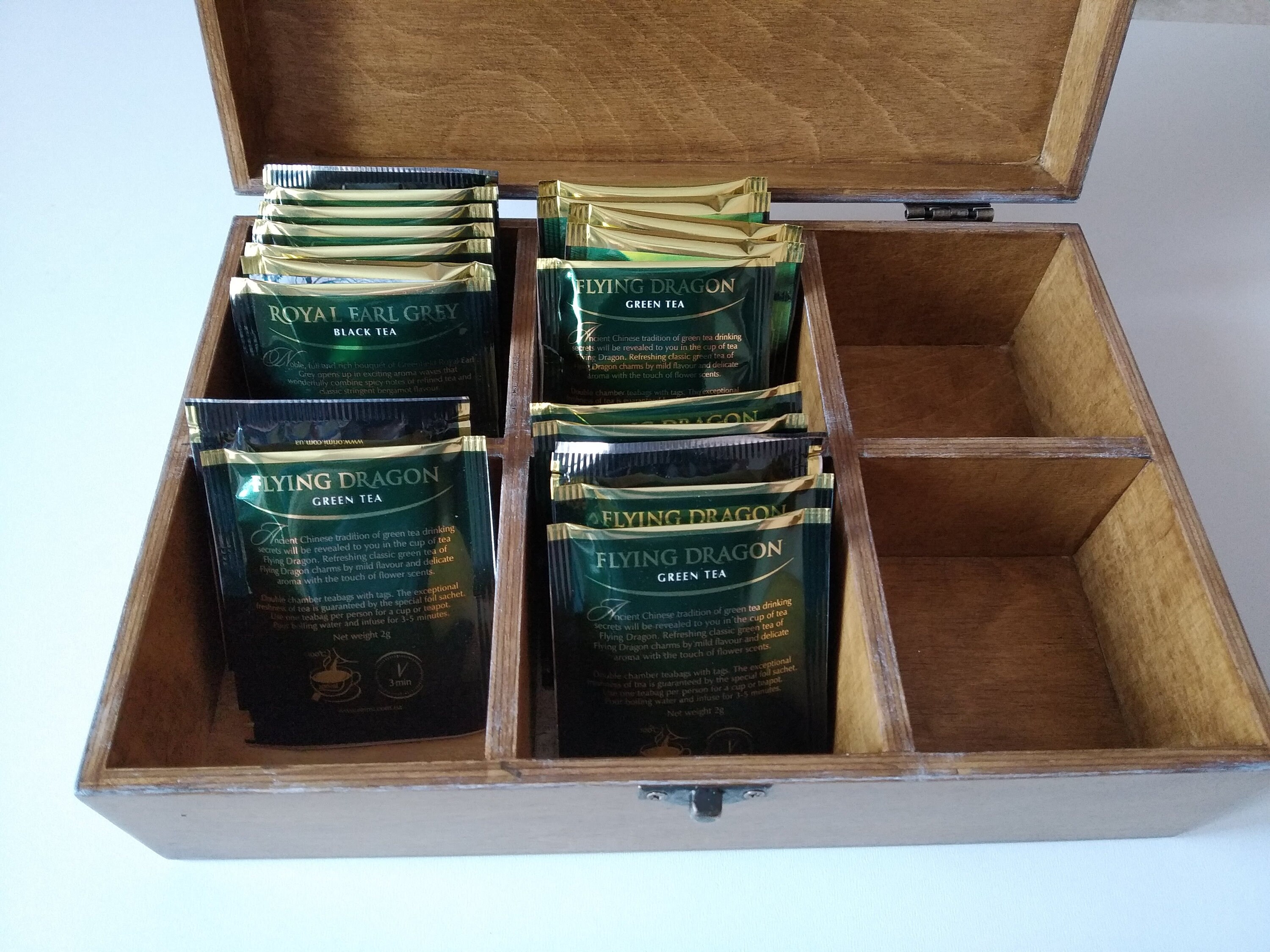 Wooden Tea Box,box Holder for Tea,big Tea Bag Storage Box,tea Bag ...