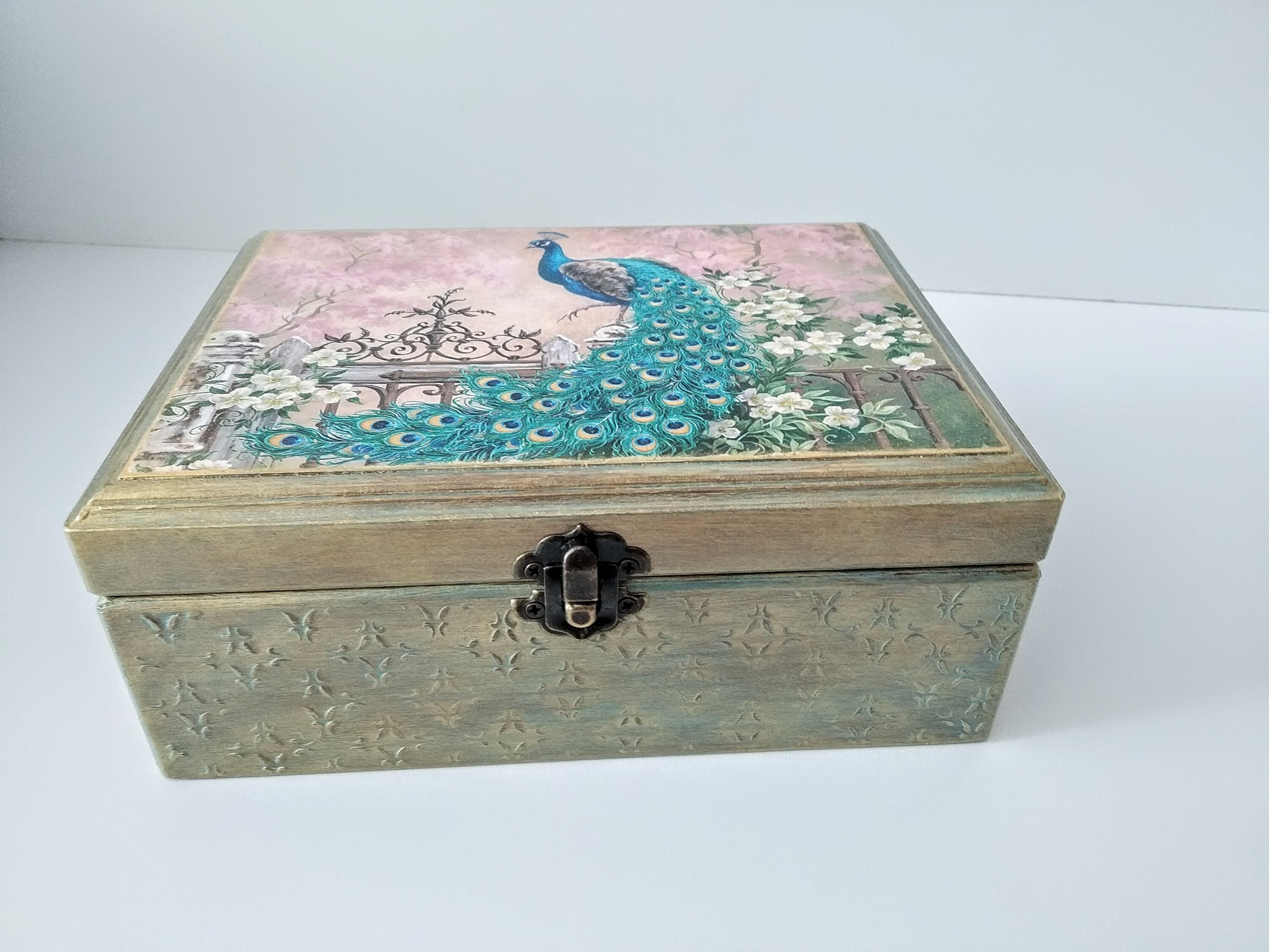 Peacock Jewelry Box,jewelry Box, Jewelry Storage,peacock Image,trinket ...