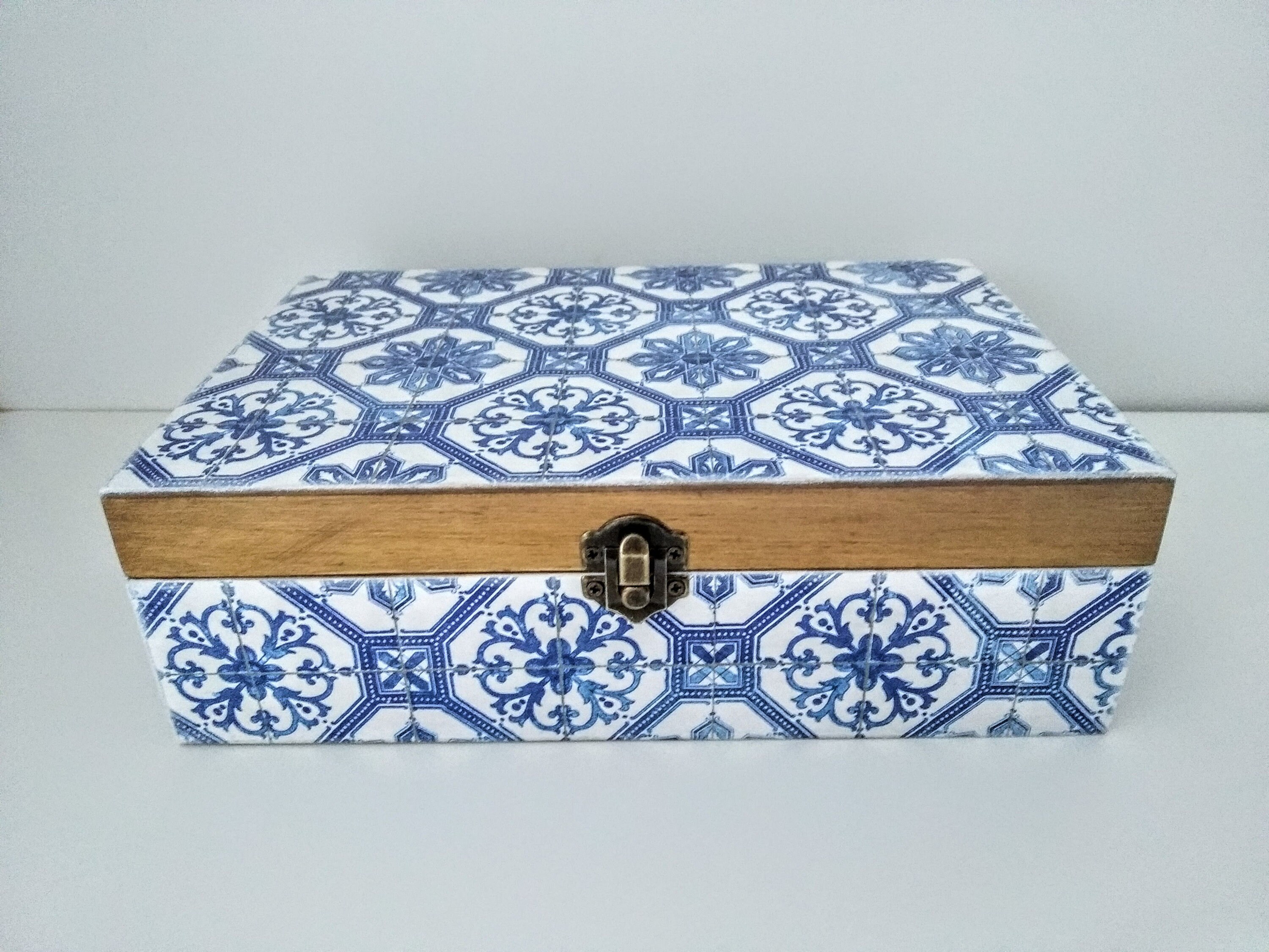 Wooden Blue Box for Teabox Holder for Teabig Tea Bag Storage - Etsy