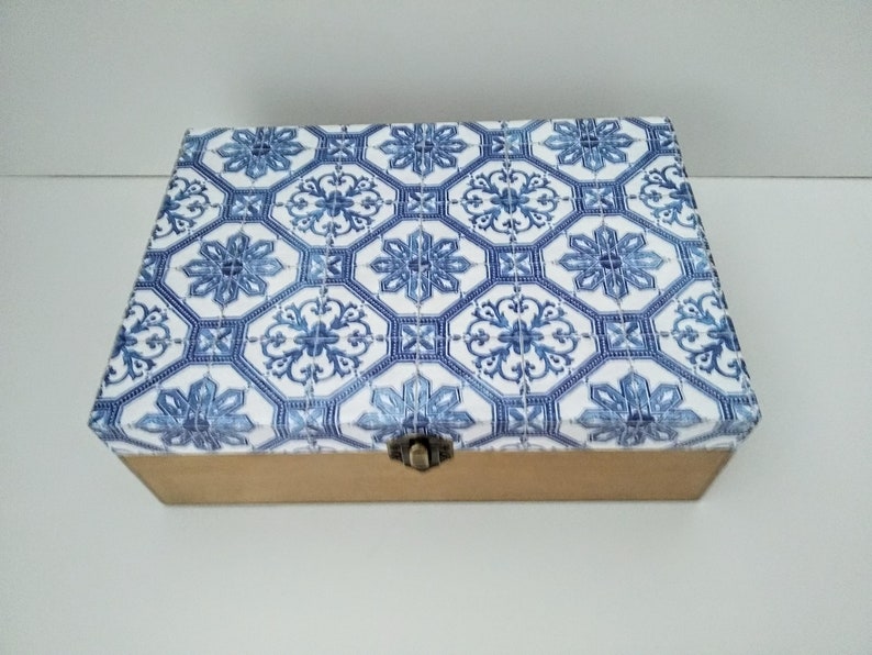 Wooden Blue Box for Teabox Holder for Teabig Tea Bag Storage - Etsy