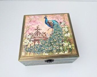 Peacock Storage Box - Etsy
