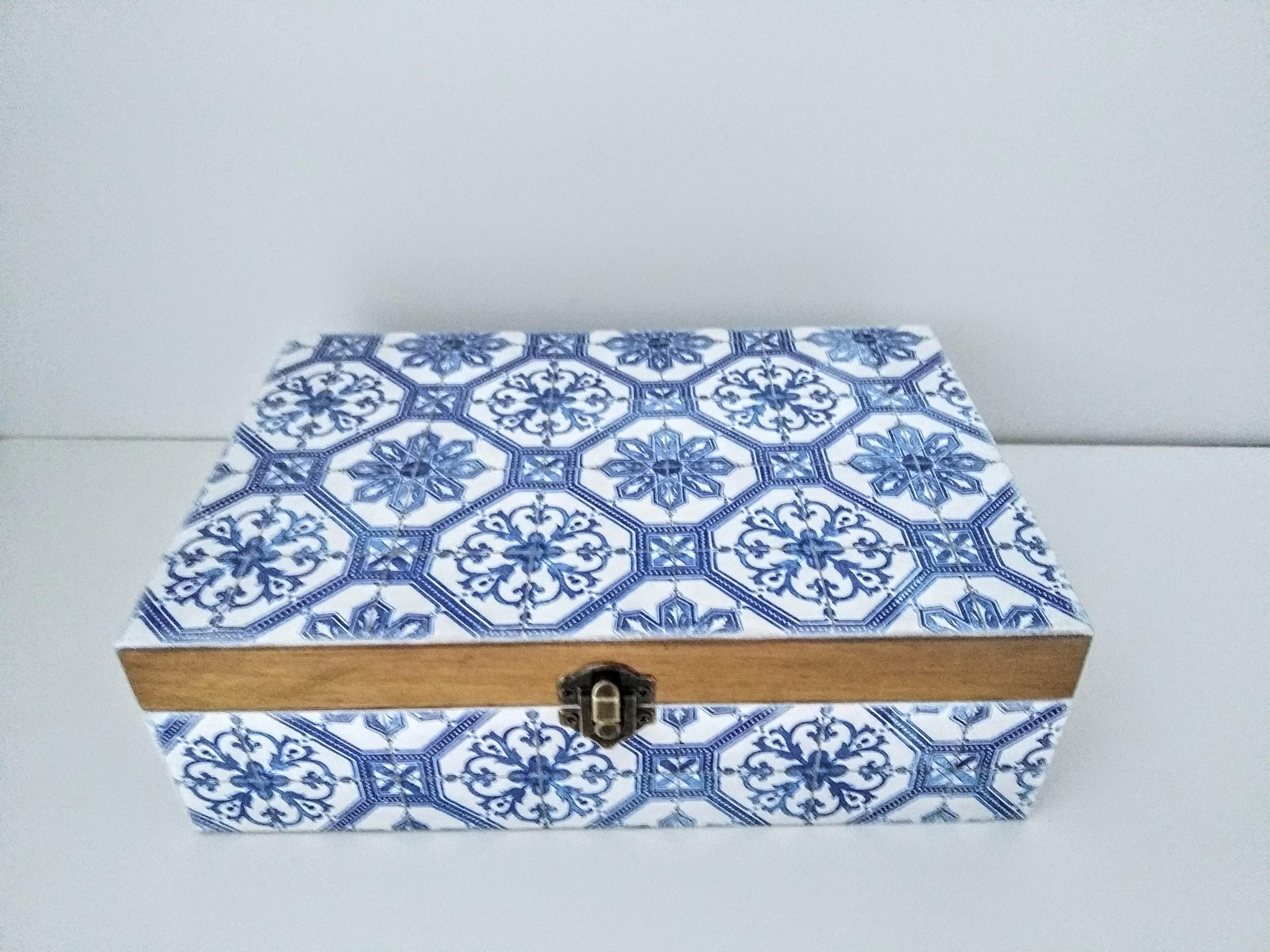 Wooden Blue Box for Teabox Holder for Teabig Tea Bag Storage - Etsy