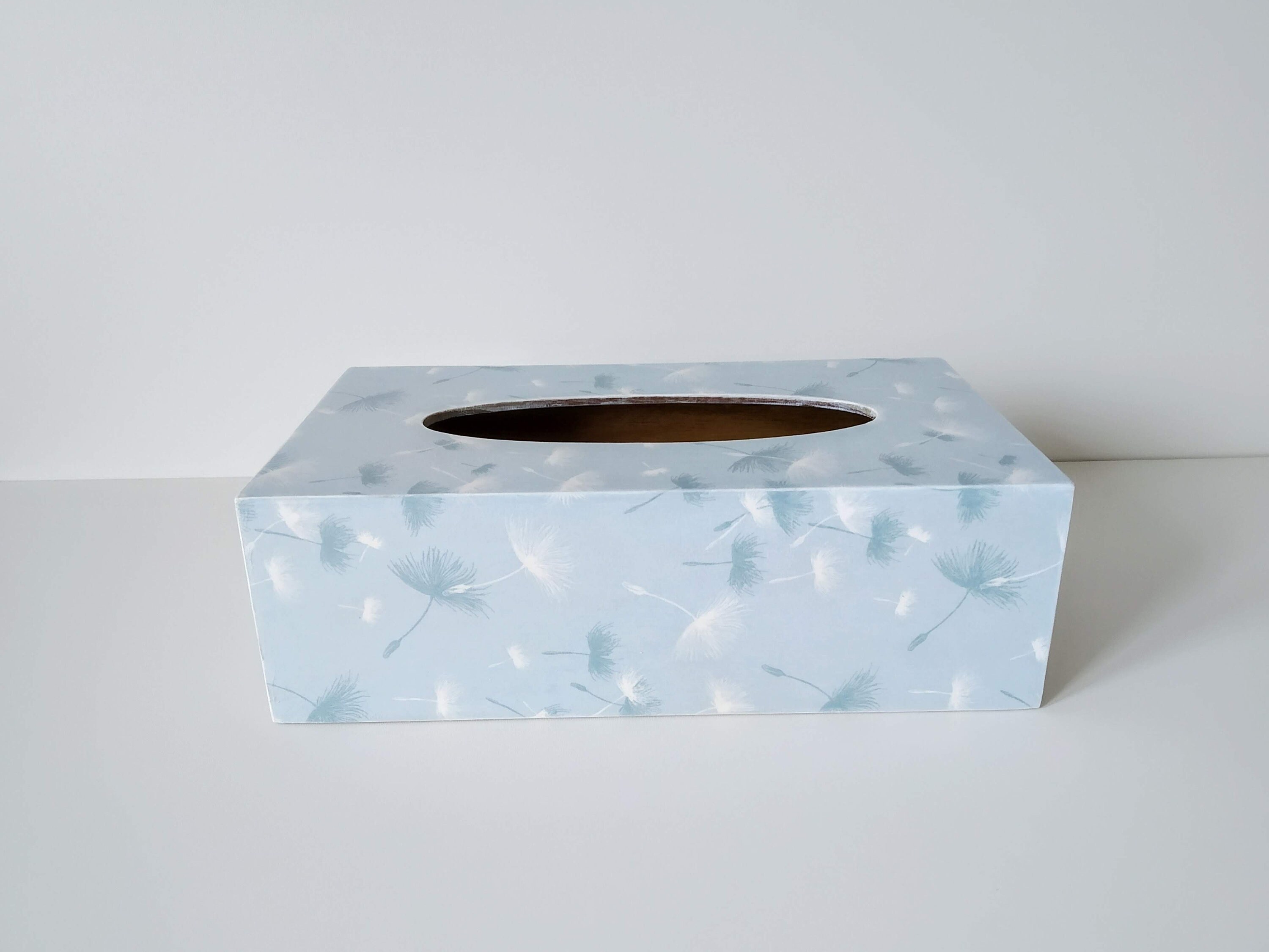 Tissue box cover rectangular sky blue for Bathroomnapkin | Etsy